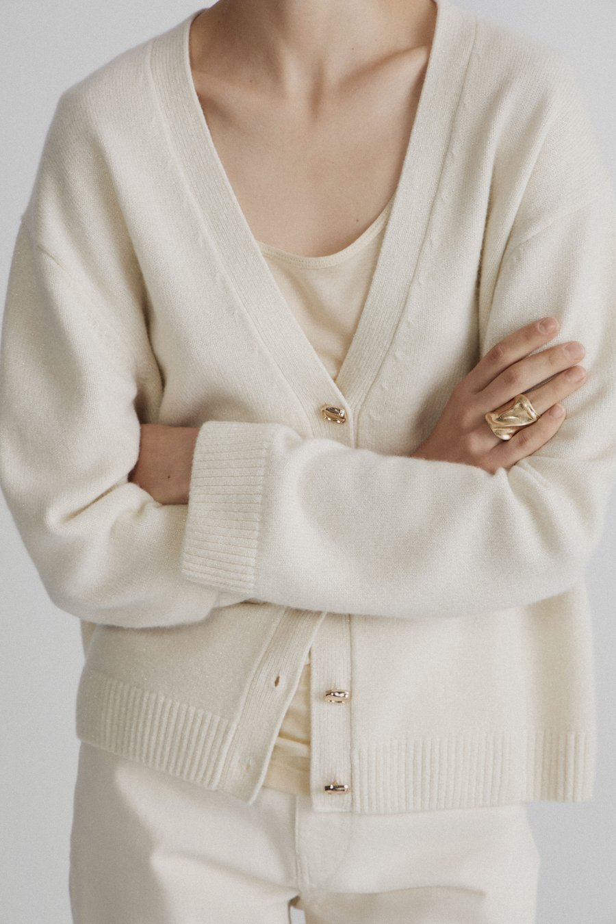 Массивное кольцо из металла золотой цвет - LIMÉ