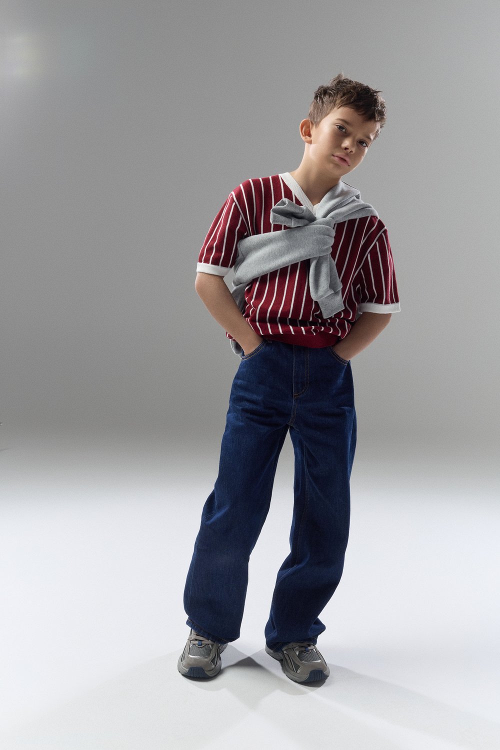 Striped cotton-knit jumper | LIMÉ Worldwide