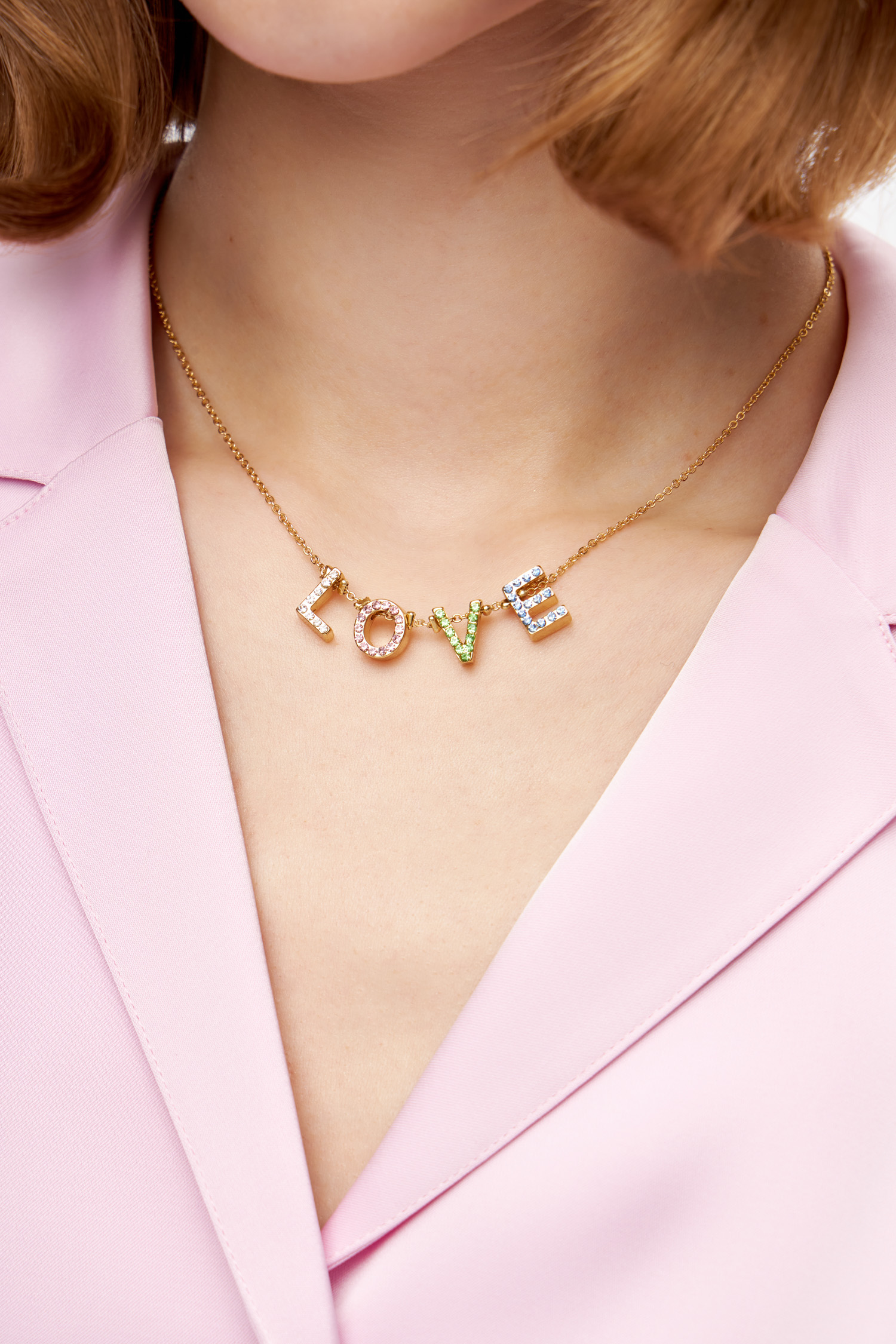 Цепочка с подвеской «Love» золотой цвет - LIME