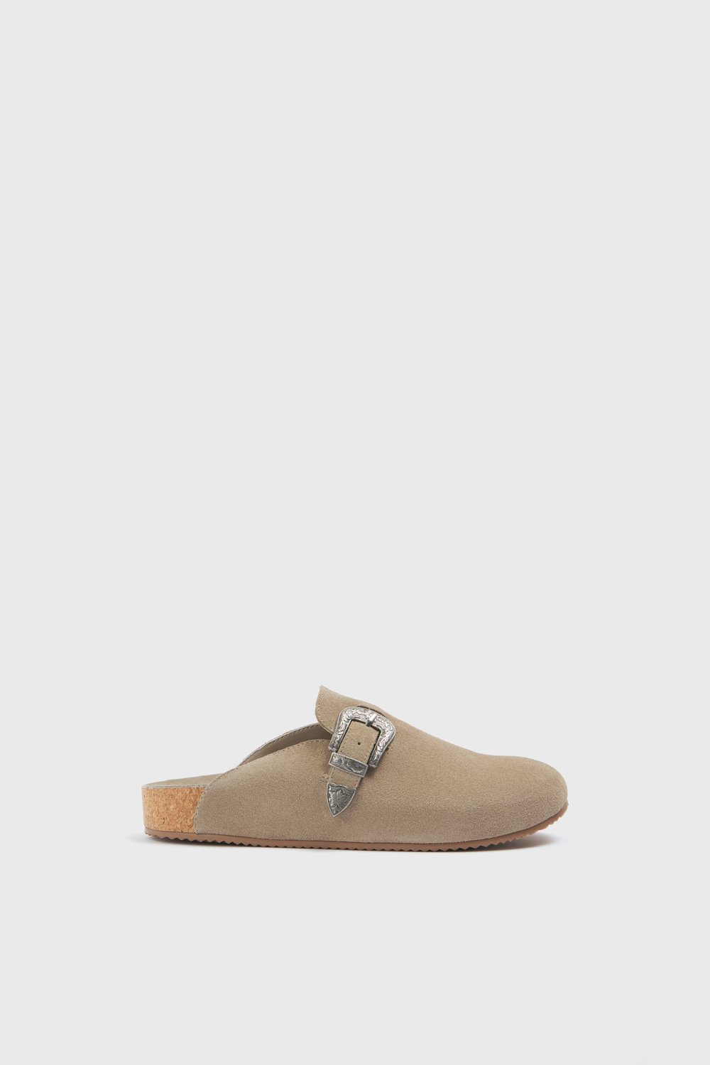 Замшевые сабо серо-бежевый цвет - LIMÉ
