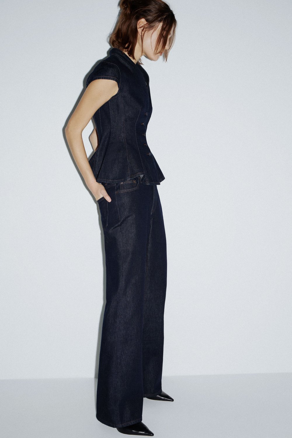 Fitted denim top | LIMÉ Worldwide